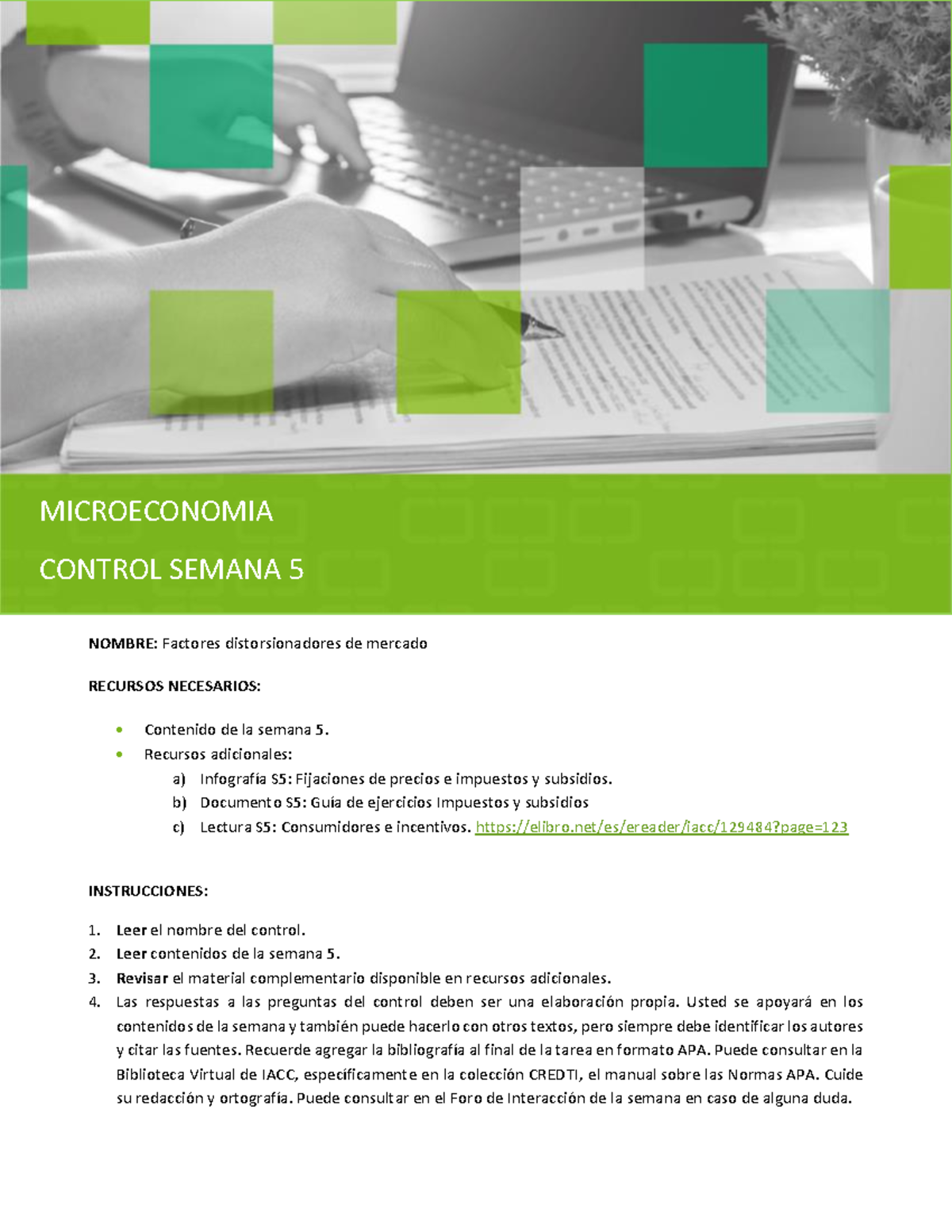 S5 Control SET A Micec 1101 SEMANA 5 - NOMBRE: Factores ...