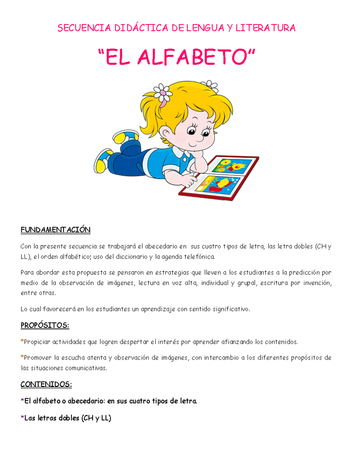 EL Alfabeto Secuencia PARA Ortografia - SECUENCIA DIDÁCTICA DE LENGUA Y ...