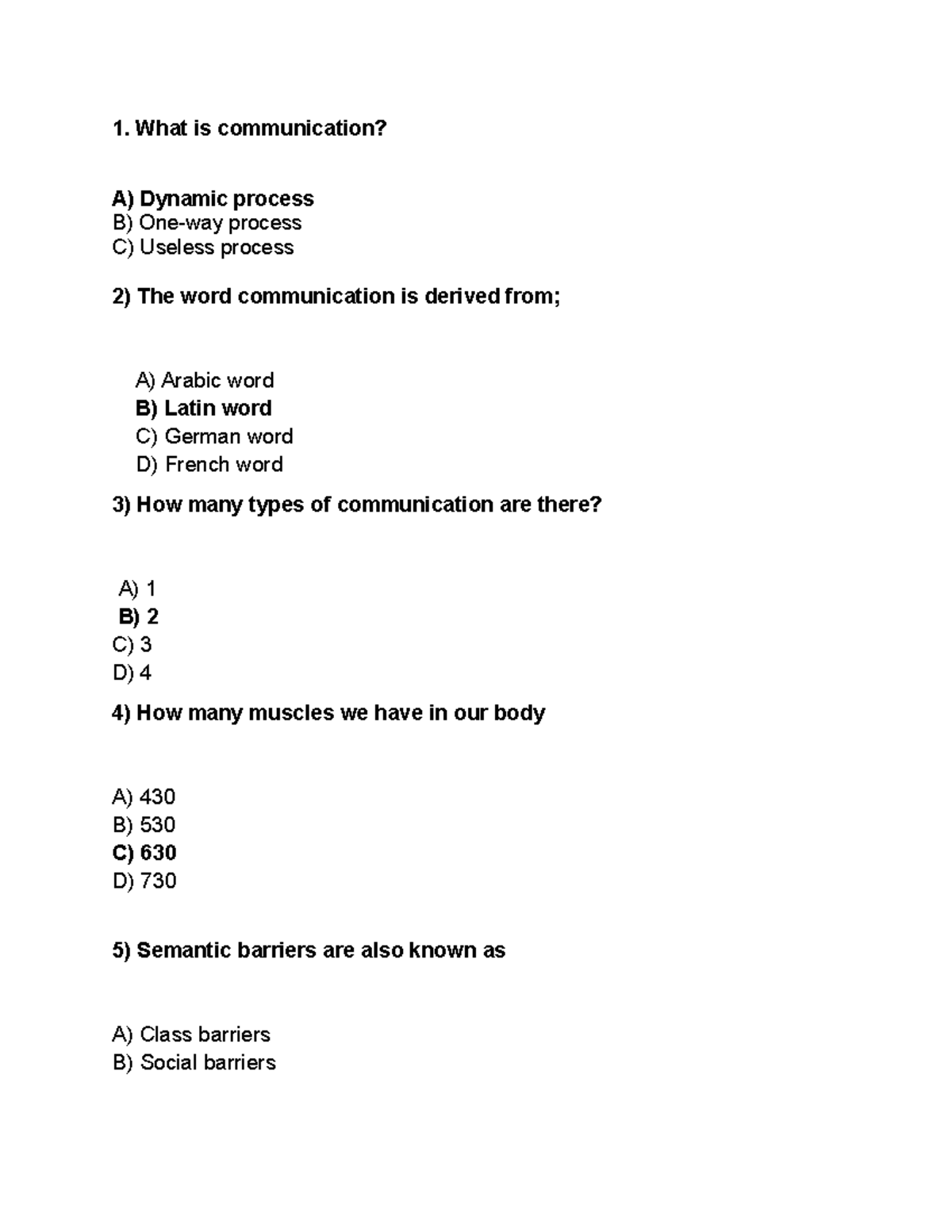 Communication skill 1 - What is communication? A) Dynamic process B ...