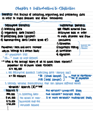 Descriptive Statistics Notes - Chapter 3: Descriptive statistics ...