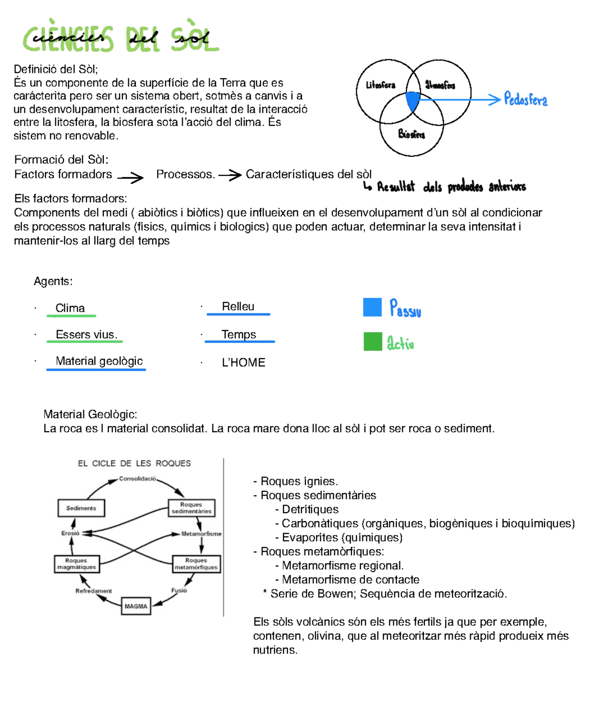 Copia de Apunts cds tema 1 - Definició del Sòl; És un componente de la ...