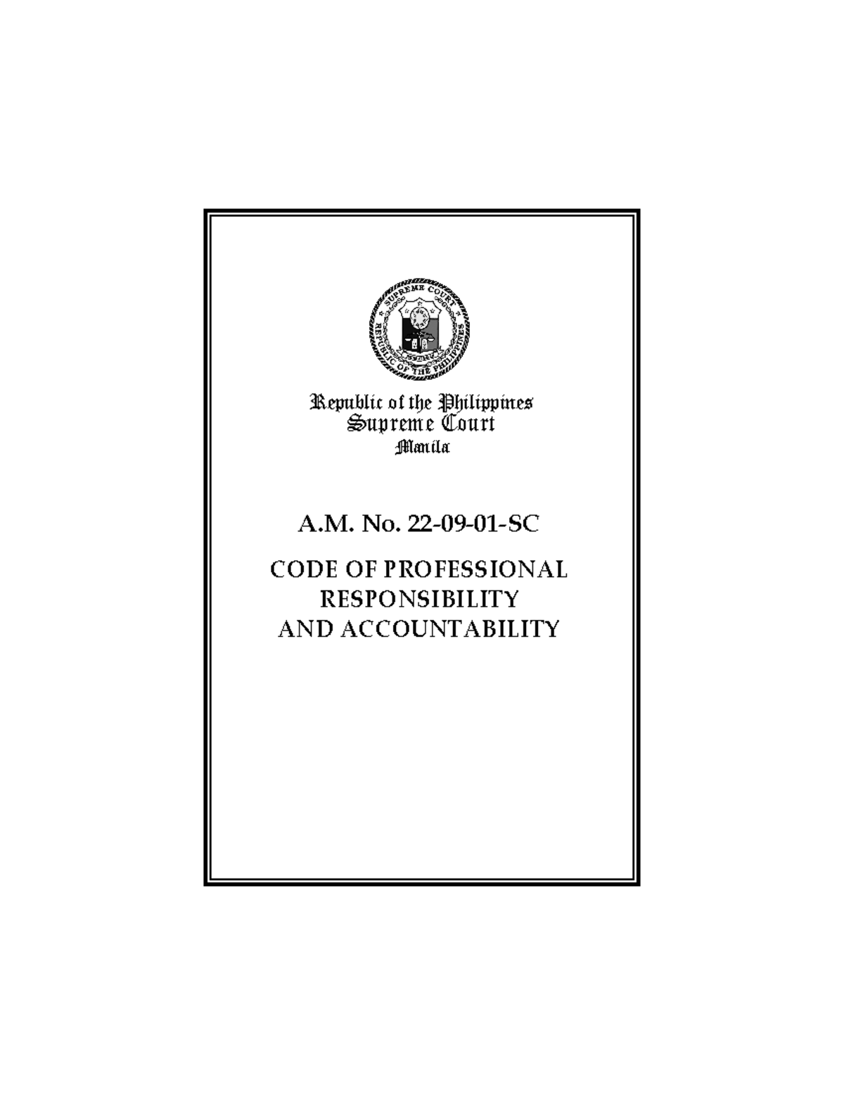 CPRA-2023 - BASIC LEGAL AND JUDICIAL ETHICS - Republic of the ...