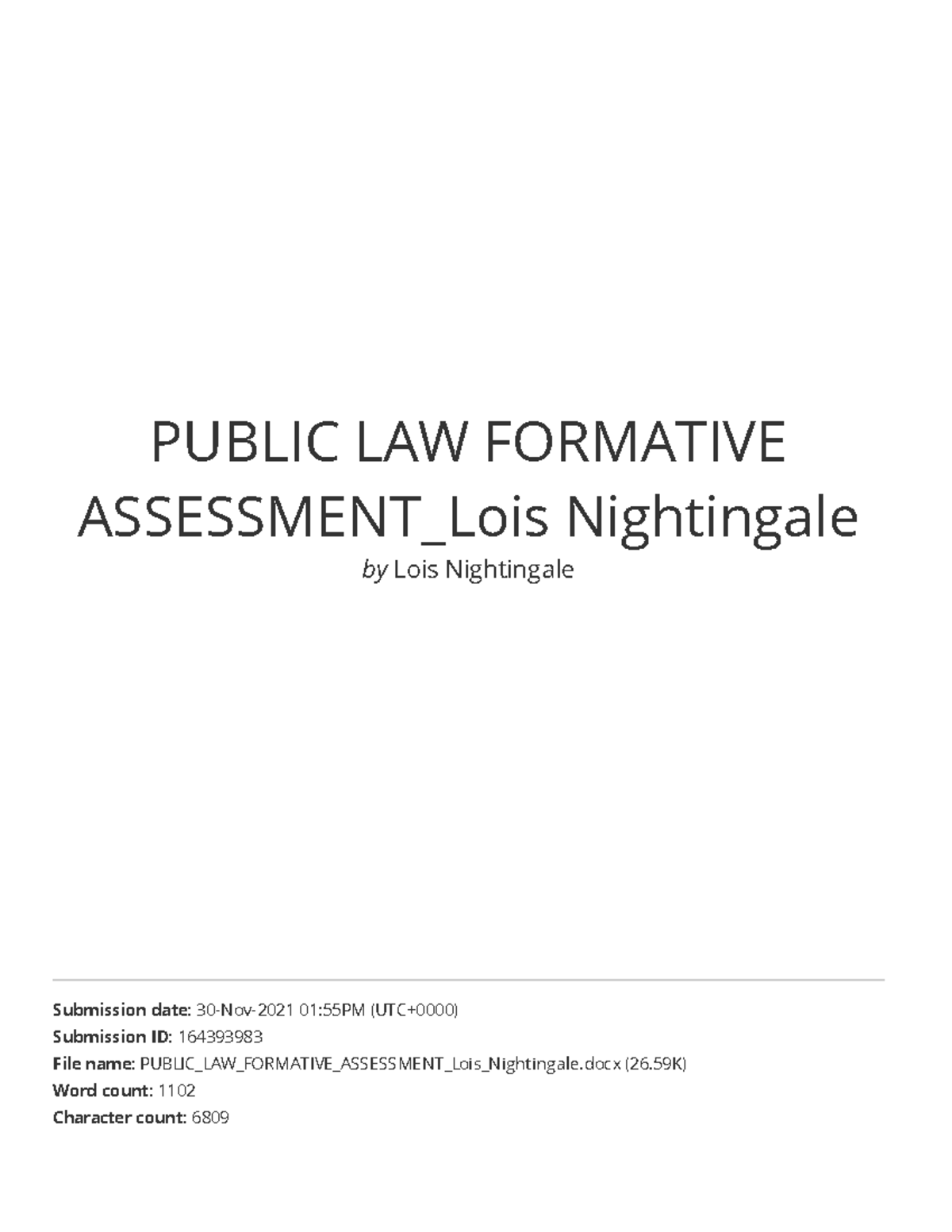 Feedback Public LAW Formative Assessment - PUBLIC LAW FORMATIVE ...