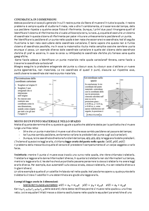 Cinematica del punto materiale - CINEMATICA DEL PUNTO MATERIALE IN DUE ...