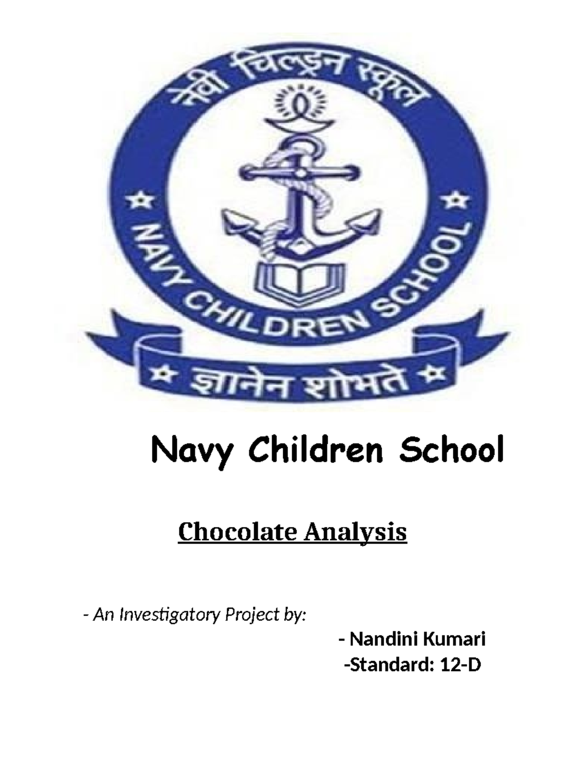 chocolate analysis project - Navy Children School Chocolate Analysis ...