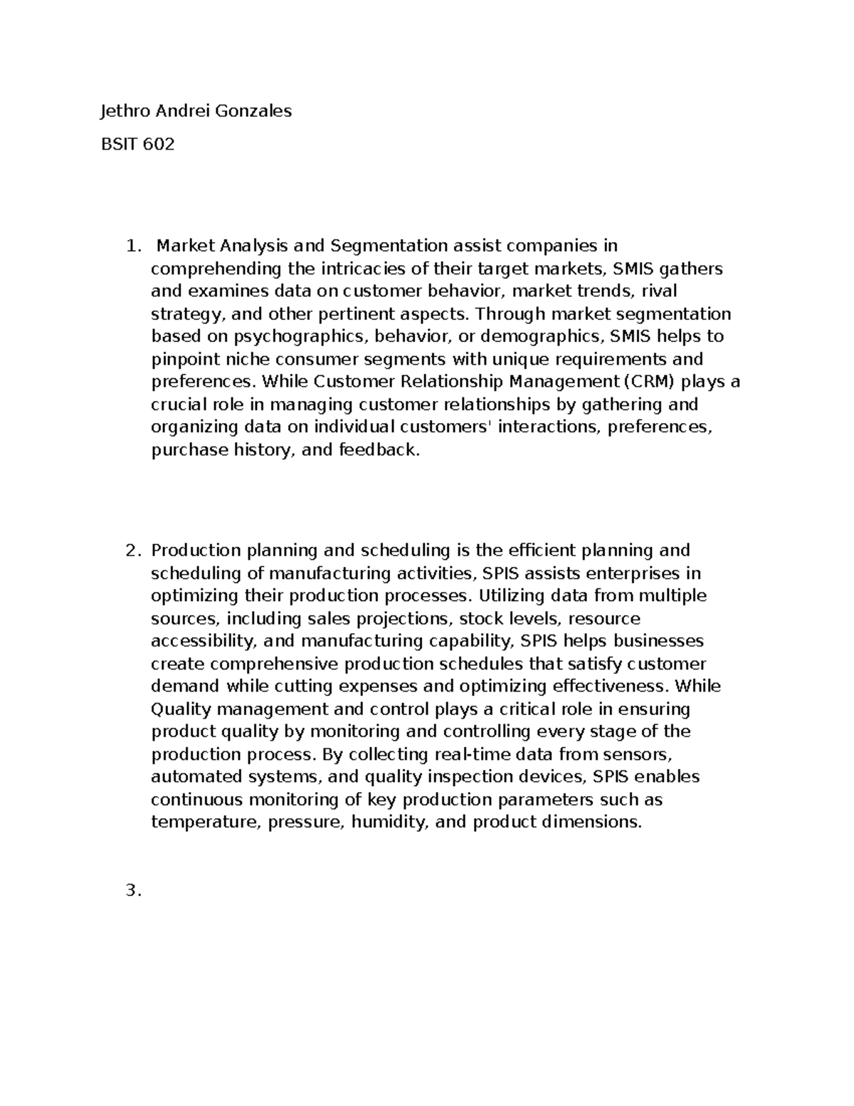 08 quiz 1 MIS Andrei - adasdasd - Jethro Andrei Gonzales BSIT 602 1 ...