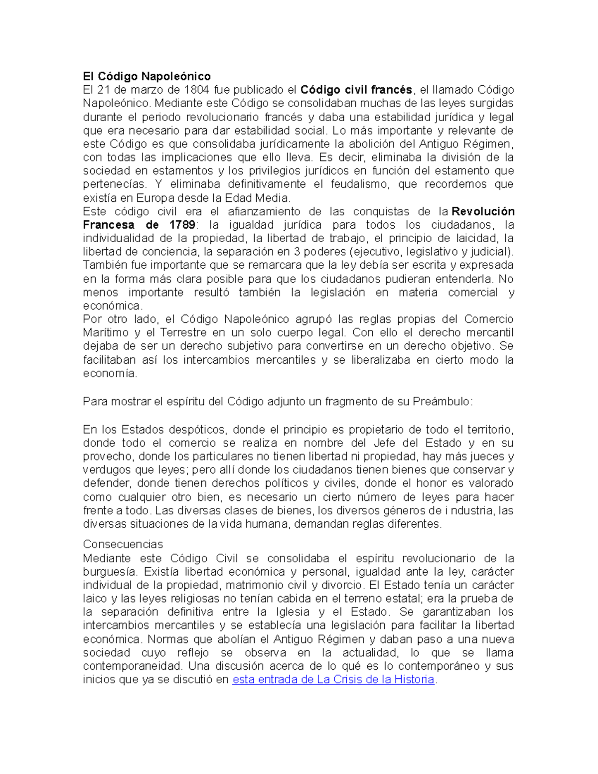 Código Frances - El Código Napoleónico El 21 de marzo de 1804 fue ...