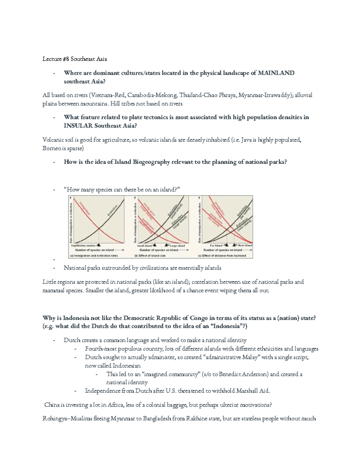 Lecture #8 Southeast Asia - Lecture #8 Southeast Asia Where are ...