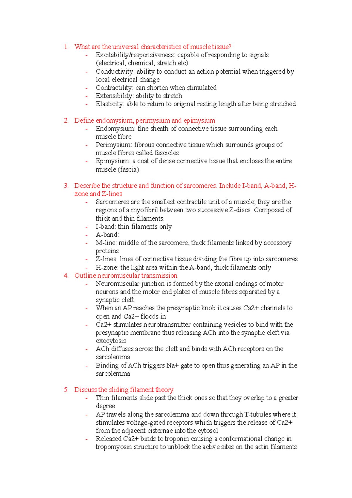 Exam 2012, questions and answers - mid semester clinical physiology 1 ...