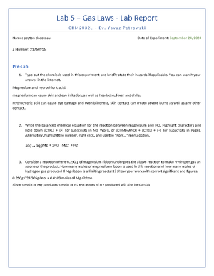 SI chapter 16 new - si sheet - General Chemistry 2 (CHM 2046 ...