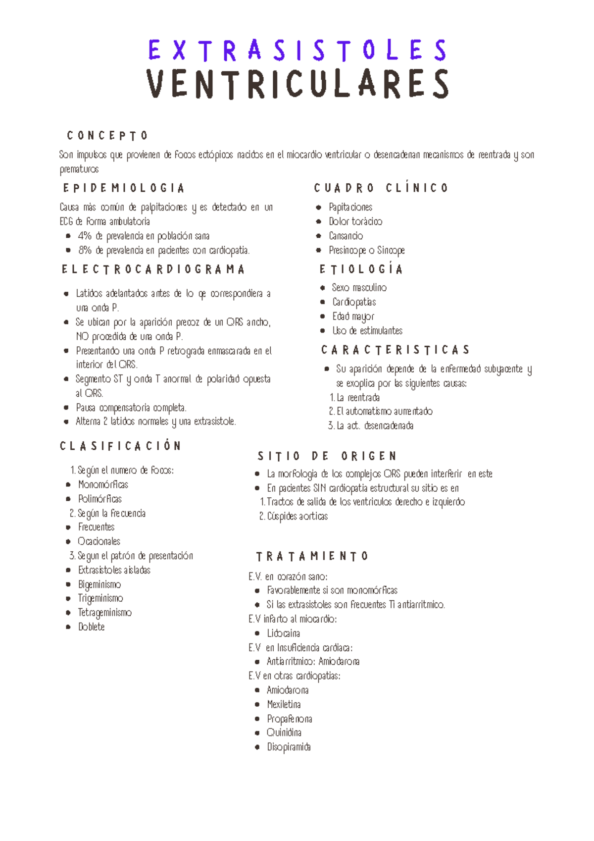 Extrasistoles auriculares y ventriculares - E X T R A S I S T O L E S V ...