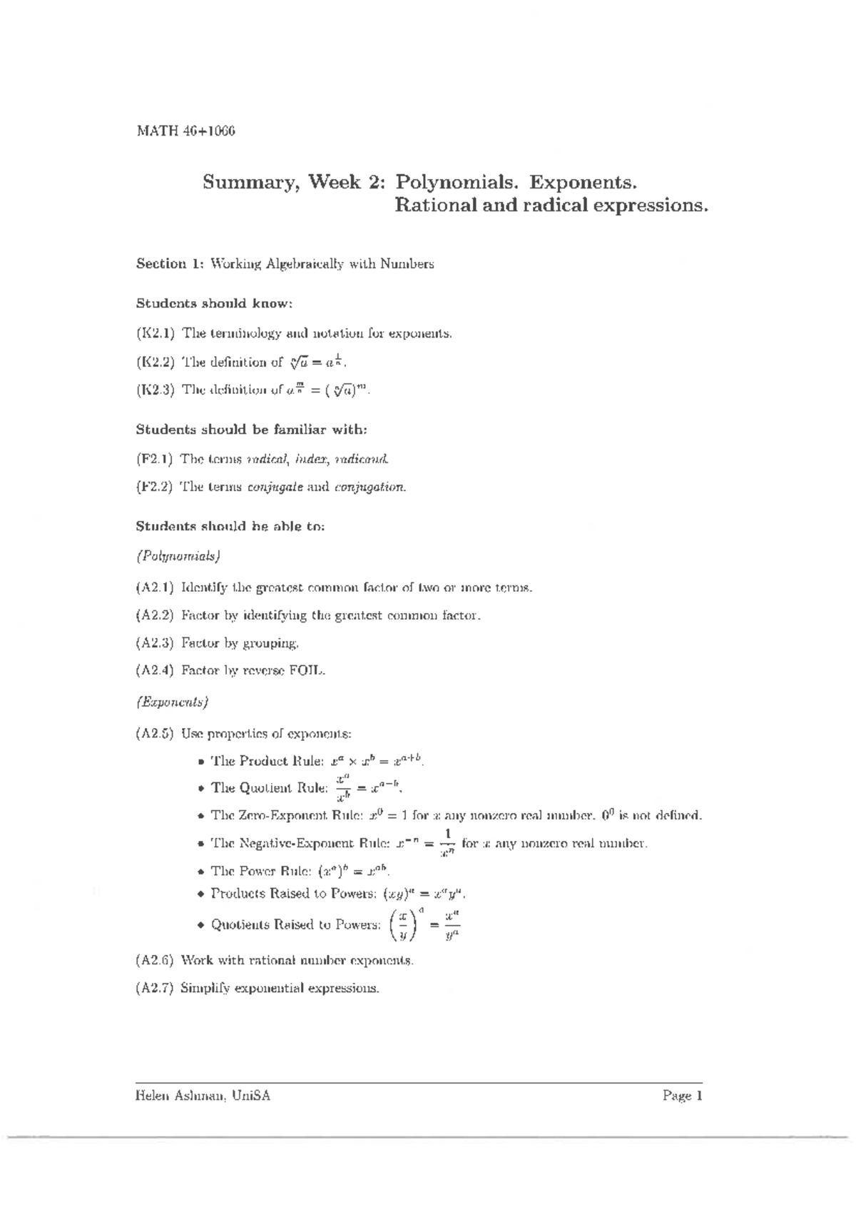 Maths Polynomials. Exponents.Rational and radical expressions - MATH ...