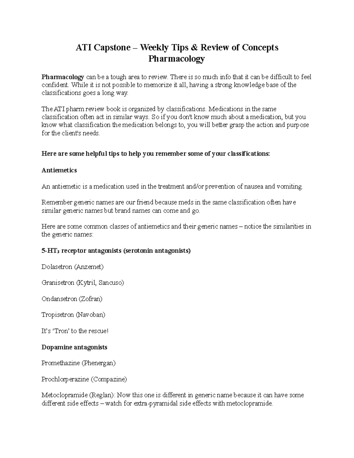 ATI Capstone - Pharmacology - ATI Capstone – Weekly Tips & Review of ...