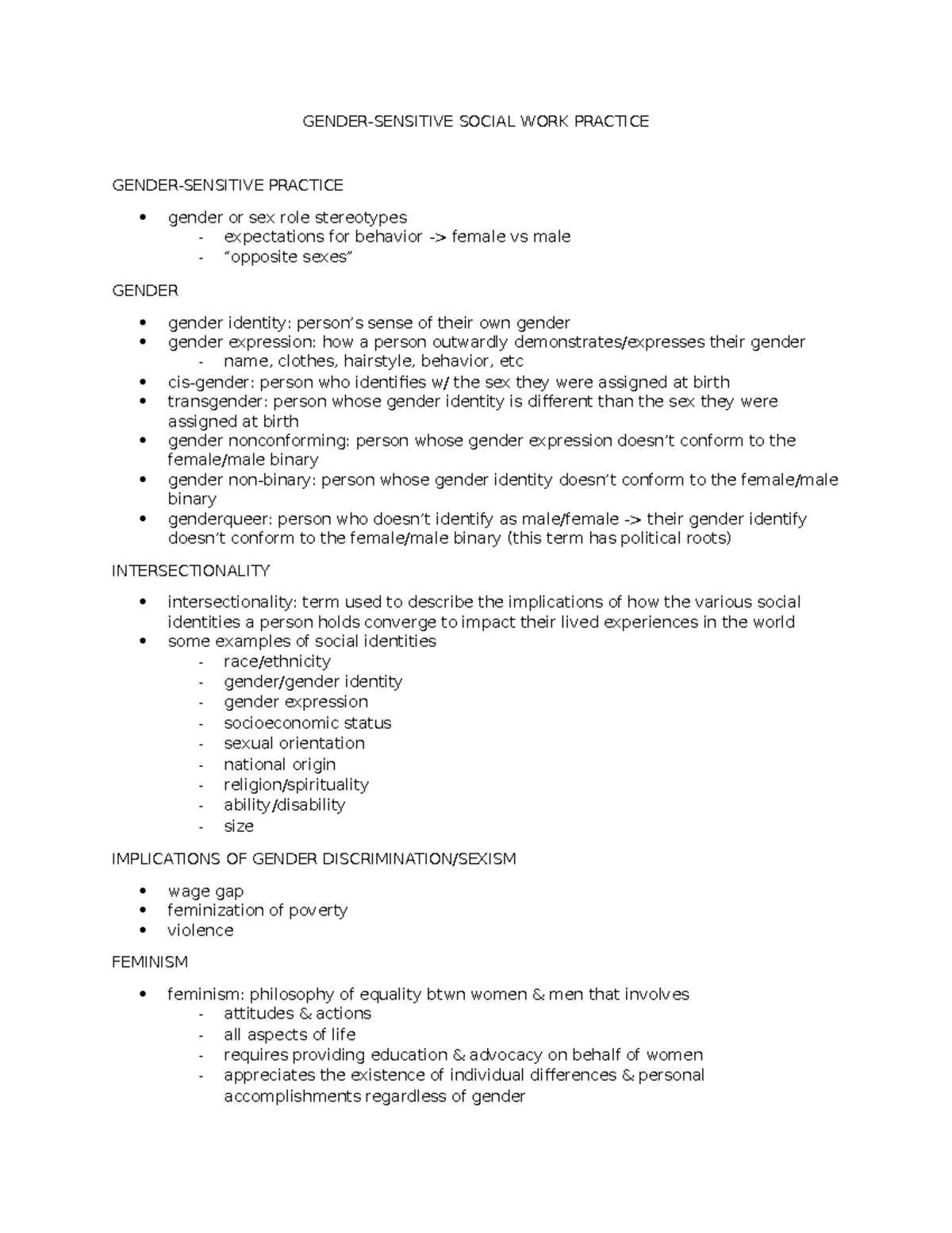 Gender- Sensitive Social Work Practice - GENDER-SENSITIVE SOCIAL WORK ...