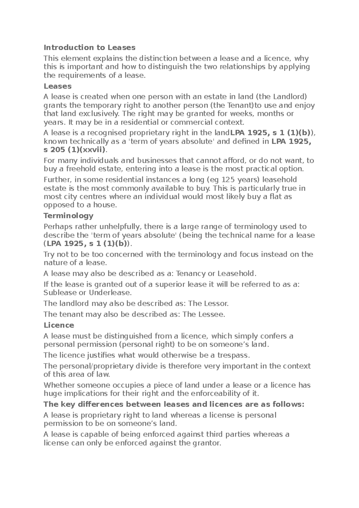 1. Introduction to Leases - Introduction to Leases This element ...