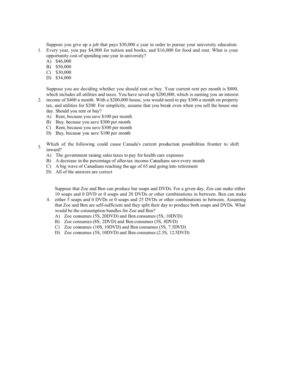 Midterm 1 2017, questions - ECON 201 - Studocu