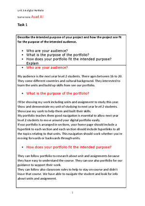 1922 Unit 10 Assignment 2 Brief - BTEC Assignment Brief Scenario You ...