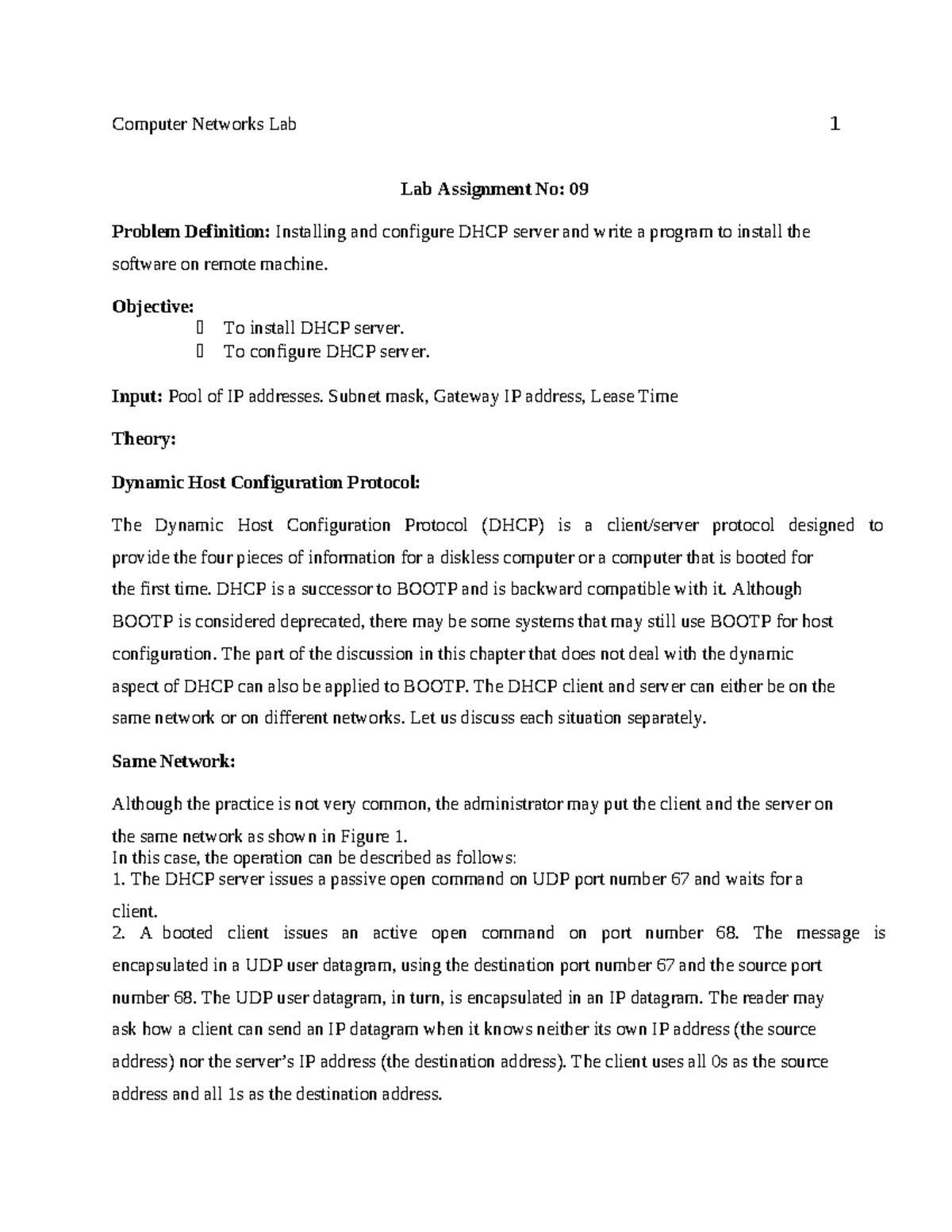 Cnsl B 12 Te Computer Lab Assignment No 09 Problem Definition Installing And Configure