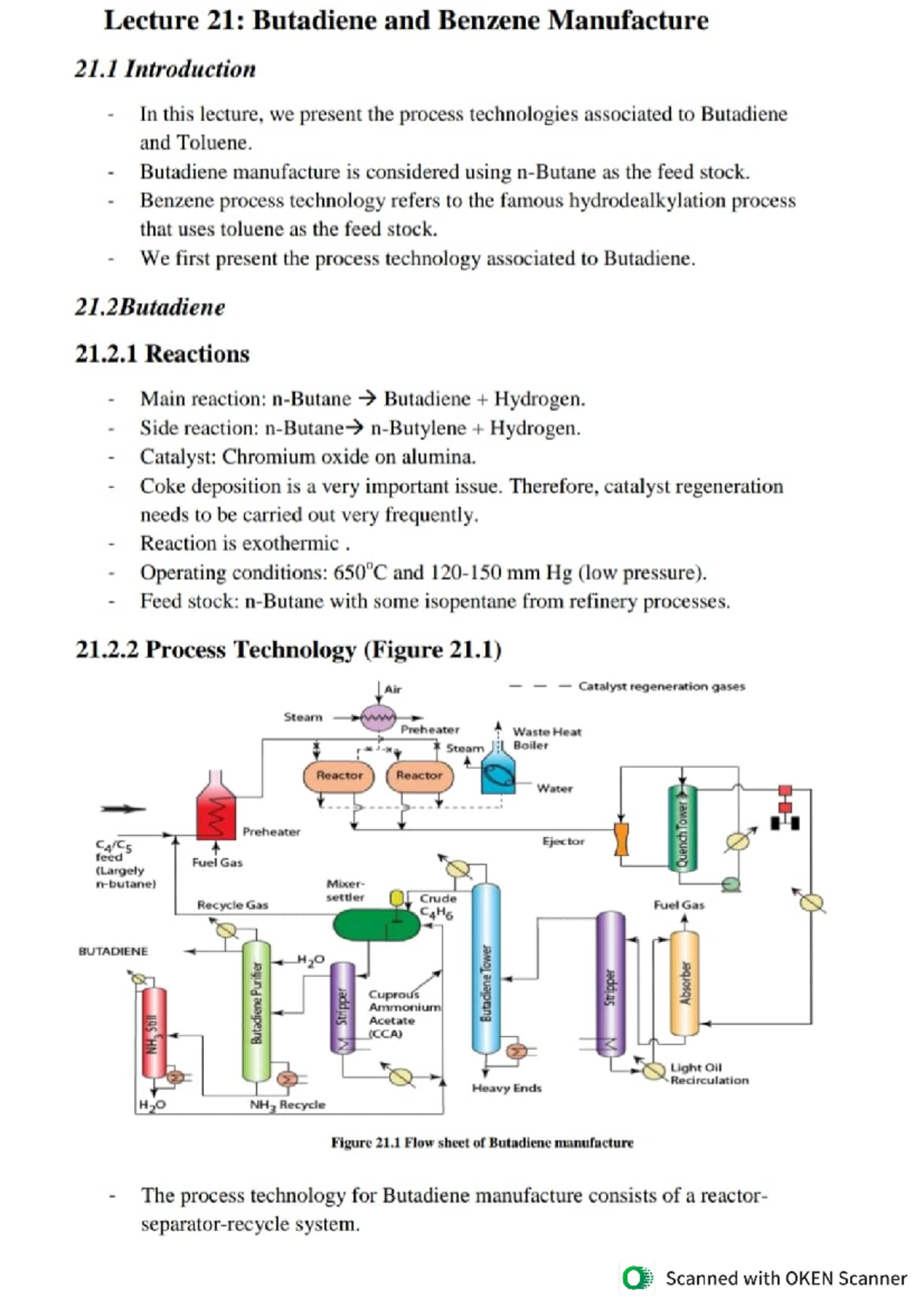 Chemistry 28 - Butadiene and Benzene Manufacture, Phenol from Cumene ...