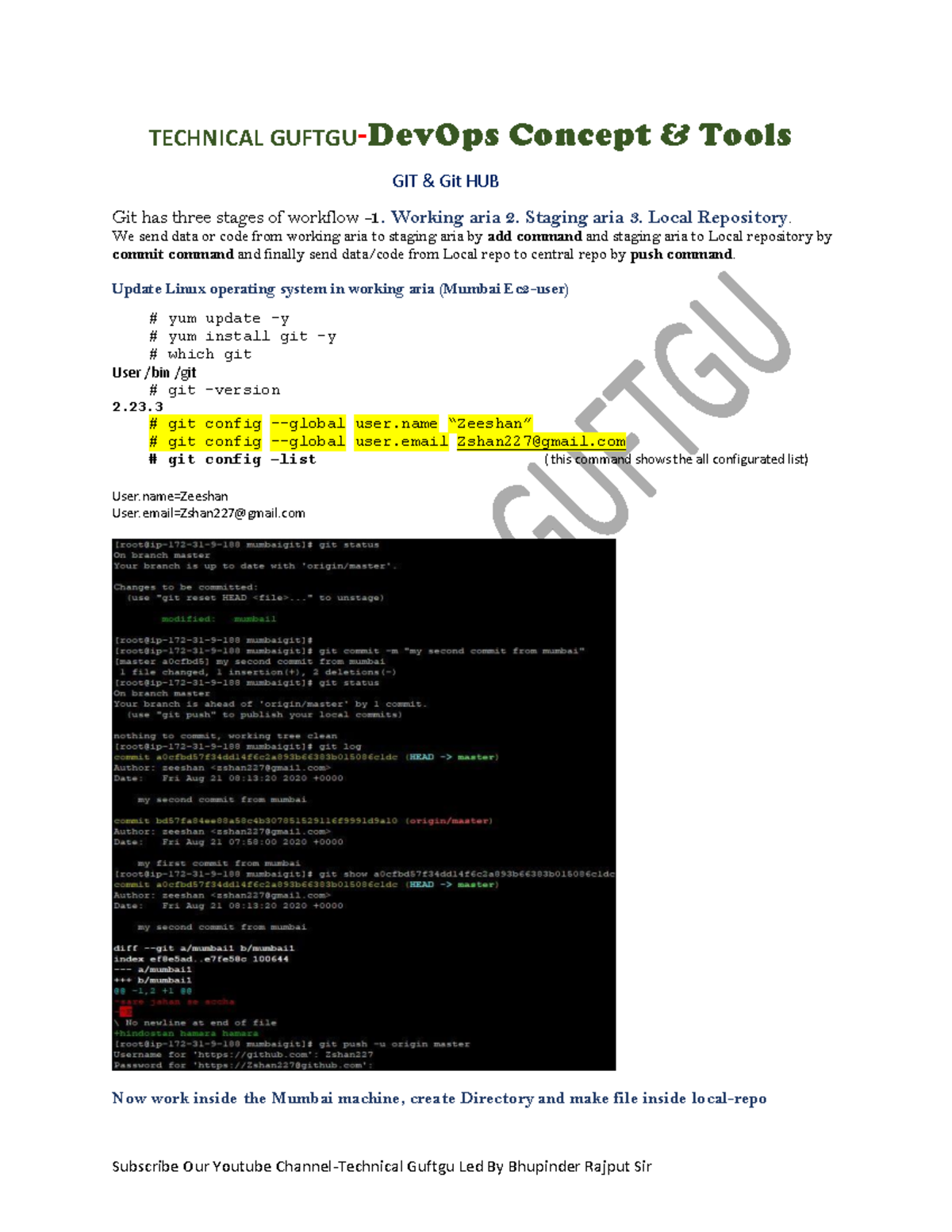 Pdfcoffee - Refer this - TECHNICAL GUFTGU-DevOps Concept & Tools GIT ...