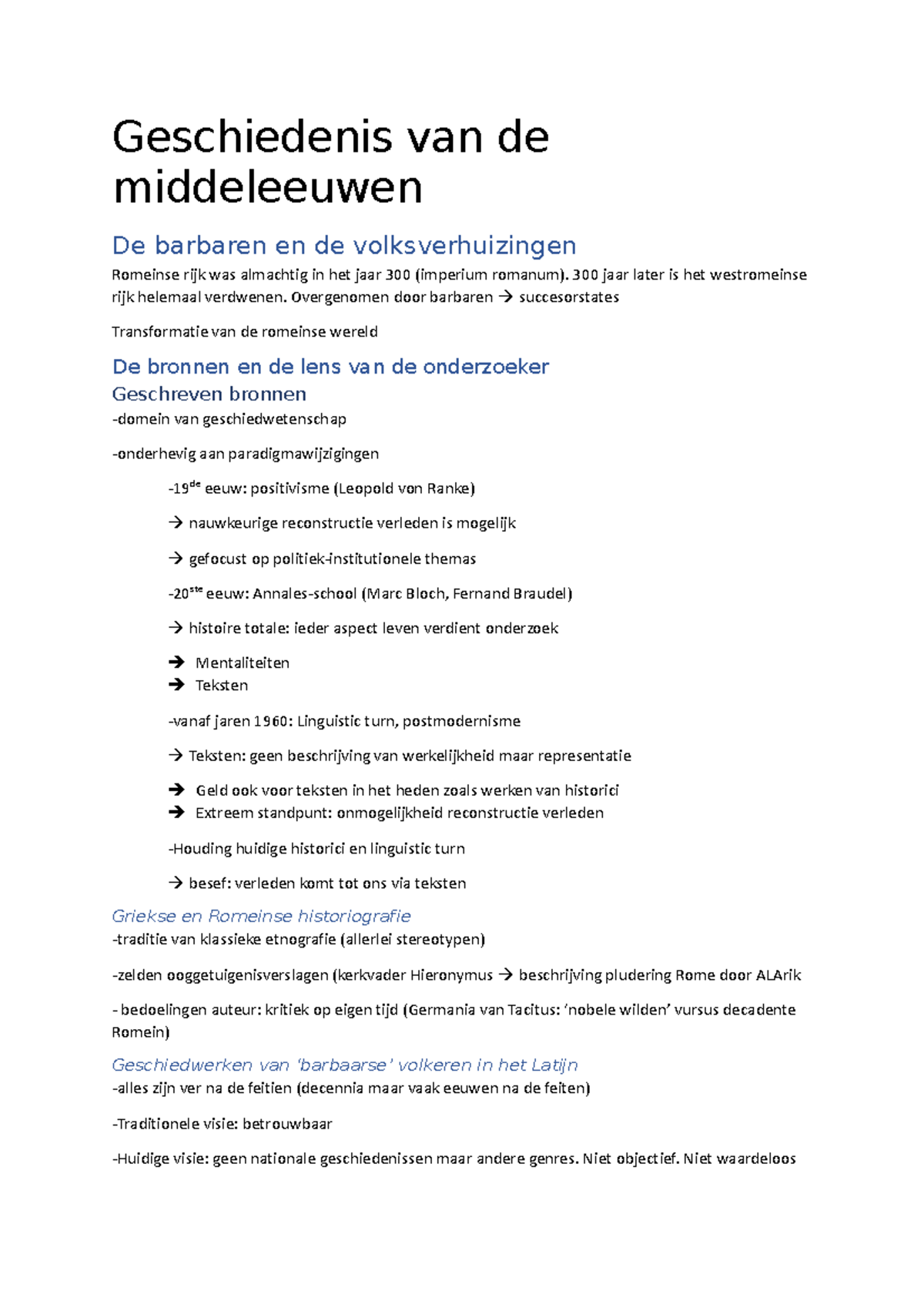 Geschiedenis van de Middeleeuwen - Geschiedenis van de middeleeuwen De ...