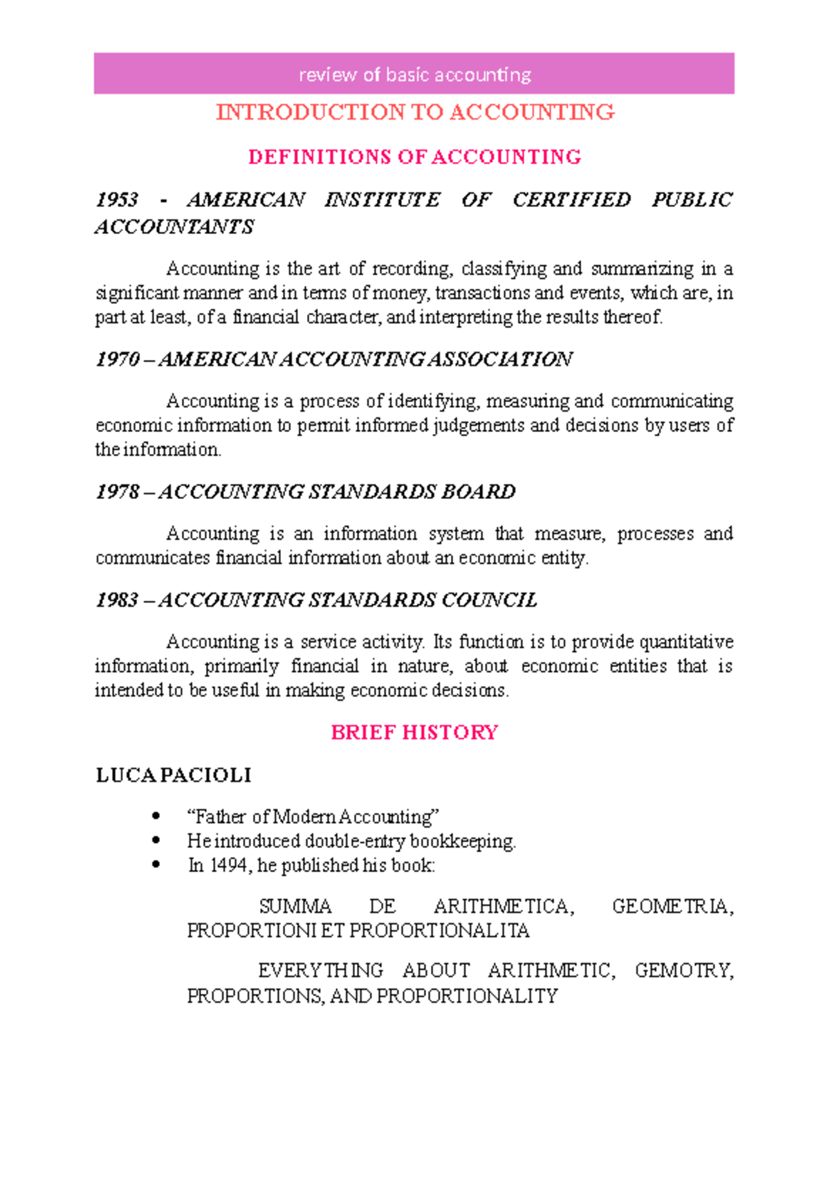 RBA Discussions - useful for freshies taking bsa - INTRODUCTION TO ...