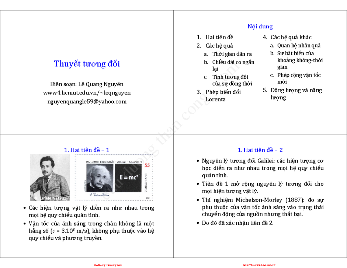 Vat-ly-2 le-quang-nguyen chuong-4-thuyet-tuong-doi - [cuuduongthancong - Thuy¿t t±¡ng ßi Biên so ...