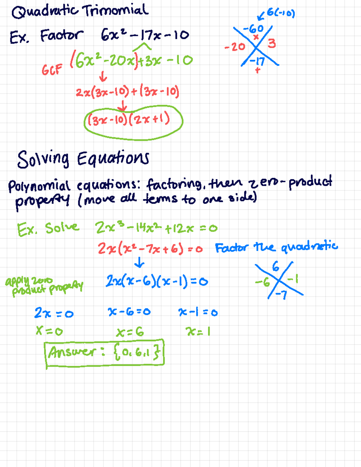 Factoring Example Problems - Quadratic Tr i n o m i a l Ex. Factor 6 ×2 ...