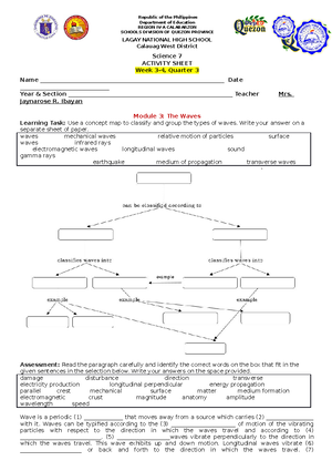 Science 10 -Week 3-4-q3 - Republic of the Philippines Department of ...
