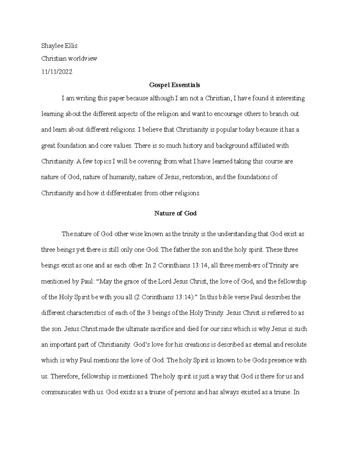 S^J Ellis CWV - CWV-101 benchmark Gospel essentials - Shaylee Ellis ...