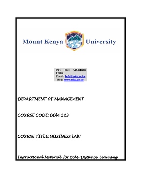 Business Calculations AND Statistics – KNEC Study Materials, Revision ...