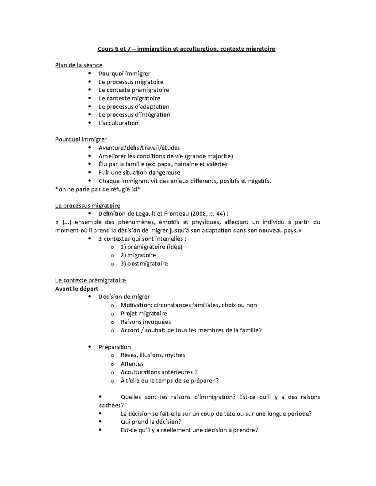 Psy4160 - partie 2 (deuxième moitié de la session) - Cours 6 et 7 ...
