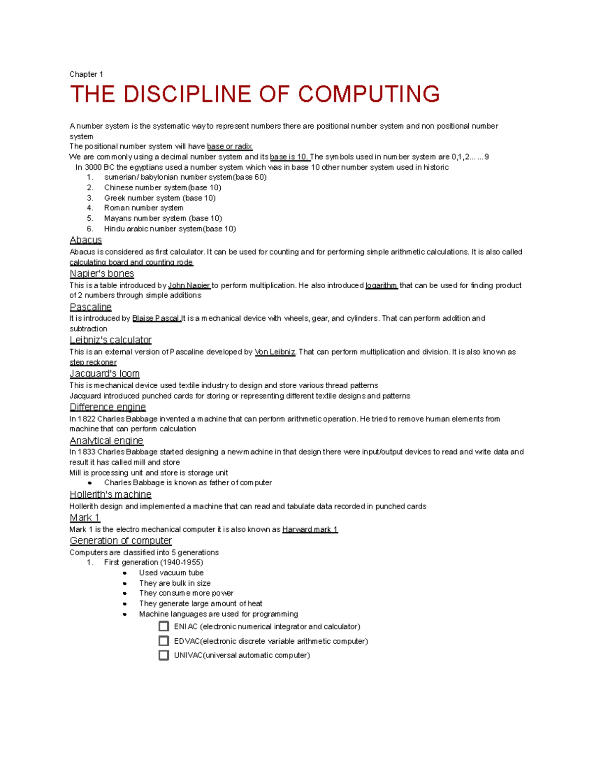 +1 computer science chapter 1 - Chapter 1 THE DISCIPLINE OF COMPUTING A ...