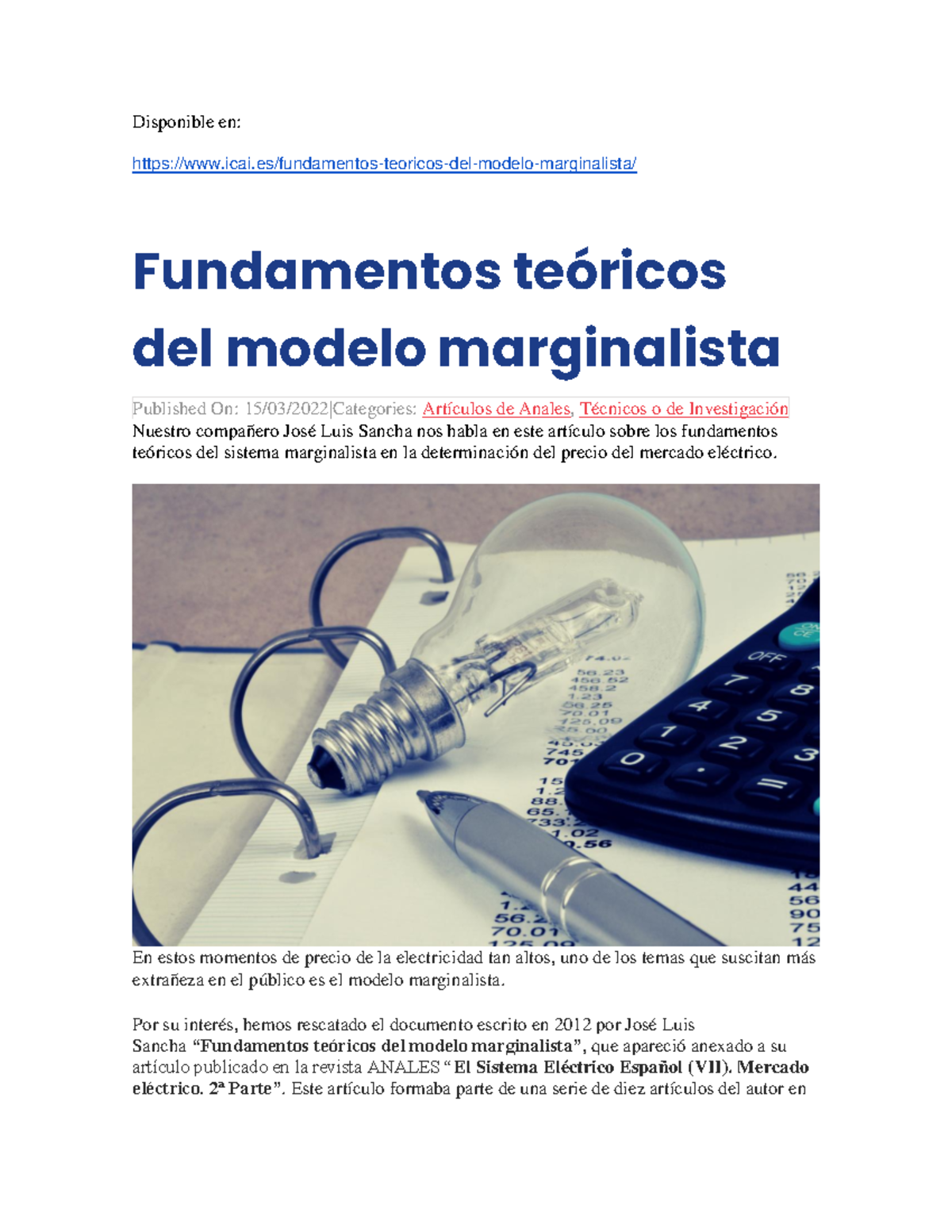 Fundamentos teóricos del modelo marginalista - Disponible en: - Studocu