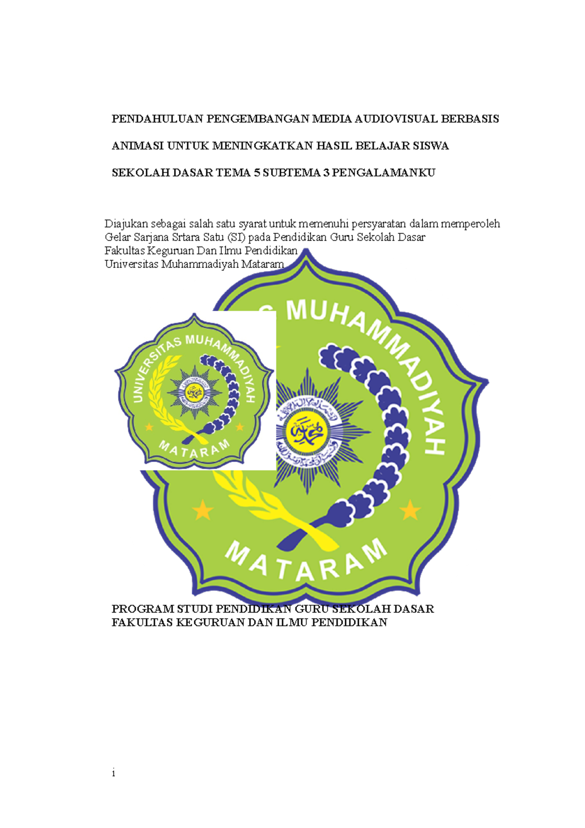Pendahuluan Pengembangan Media Audiovisual Berbasis Animasi Untuk ...
