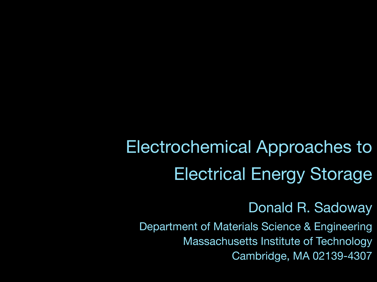 Lecture slides, lecture 2 - Donald R. Sadoway Department of Materials ...