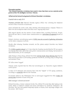 Intelligence & Security Law Lecture Notes - Intelligence and Security ...