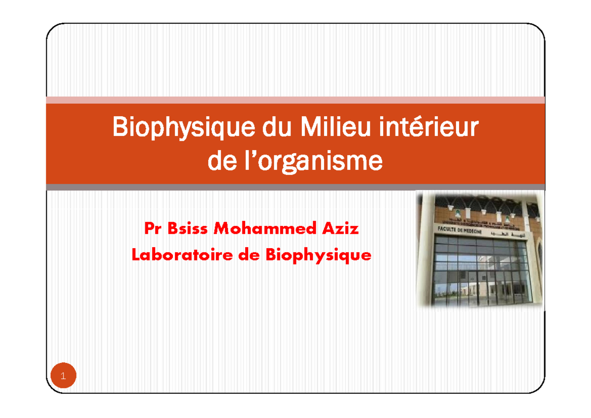 1A Grandeur expanssensives - Biophysique du Milieu intérieur de l ...