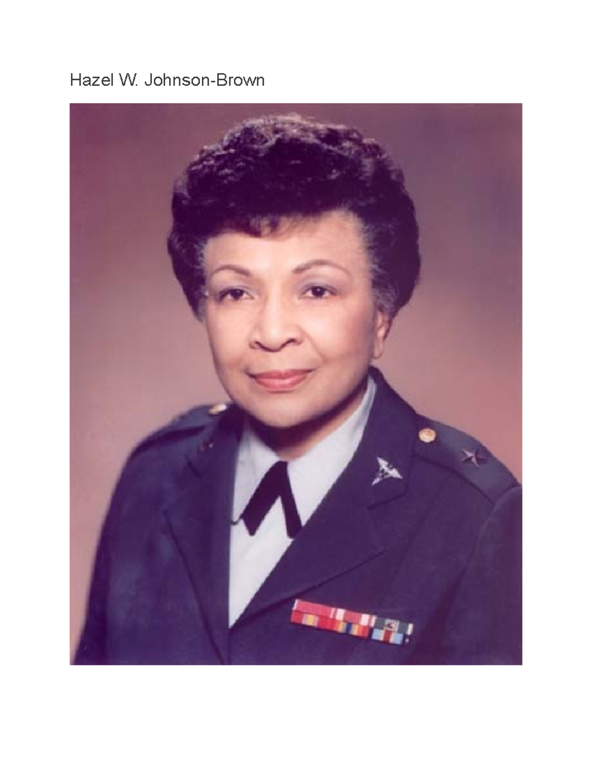 Black experience nurses - Hazel W. Johnson-Brown Just some of her ...