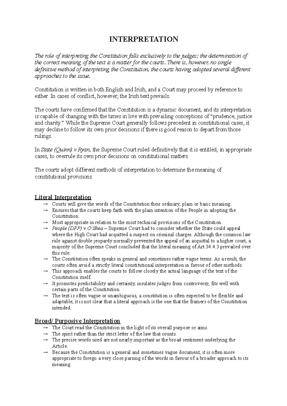 Interpretation - INTERPRETATION The role of interpreting the ...