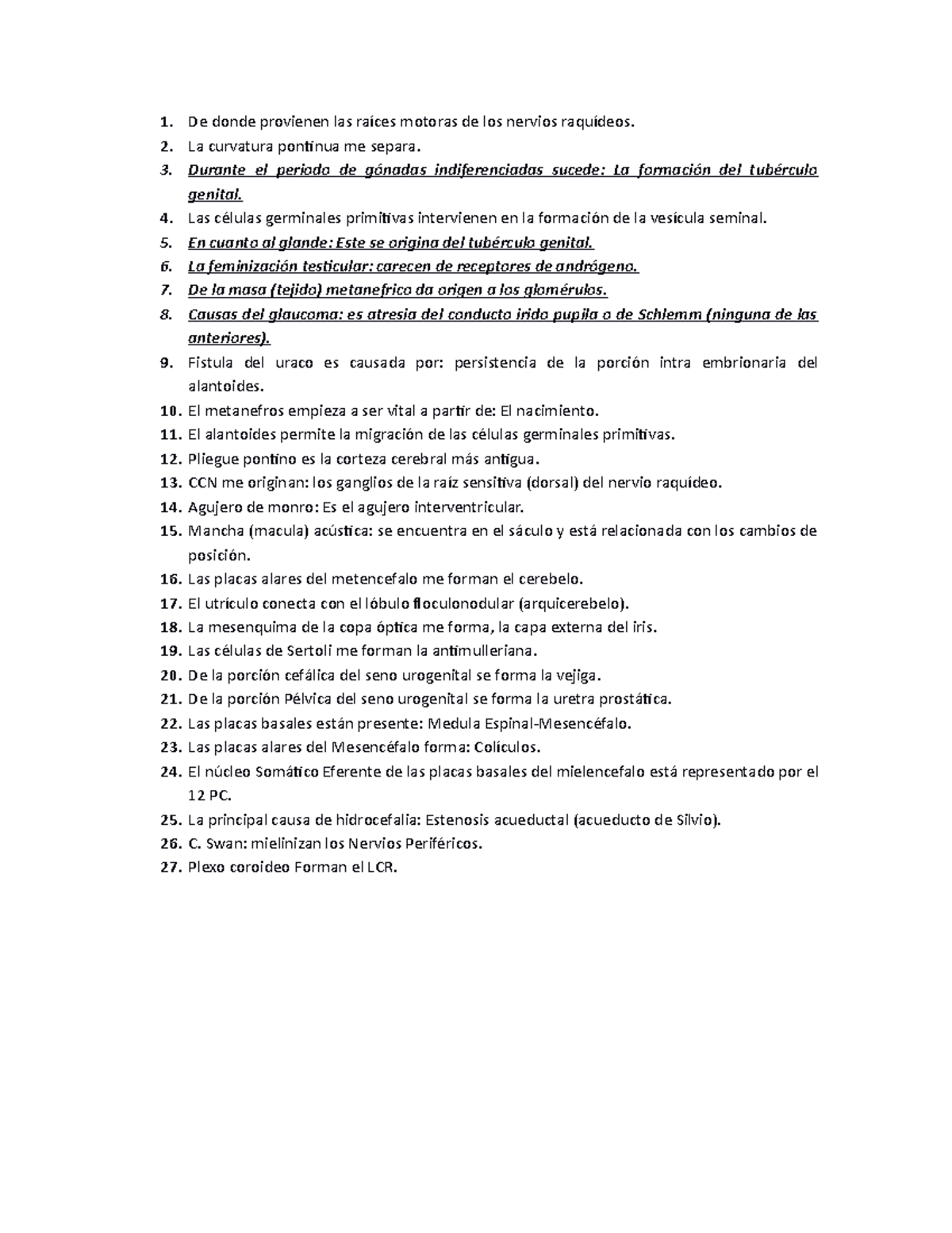 Modelo de parcial de anatomía preguntas y respuestas - 1. De donde ...