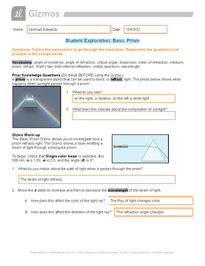 Golf Range Gizmo Worksheet - Name: DOMINIQUE SMITH Date: 15/01/ Student ...