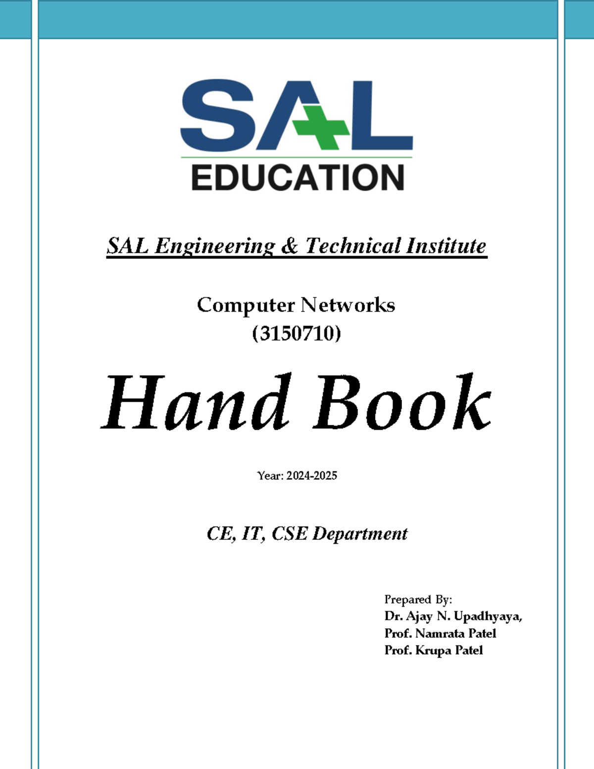 10. CN Handbook - computer Networks gtu material - SAL Engineering ...