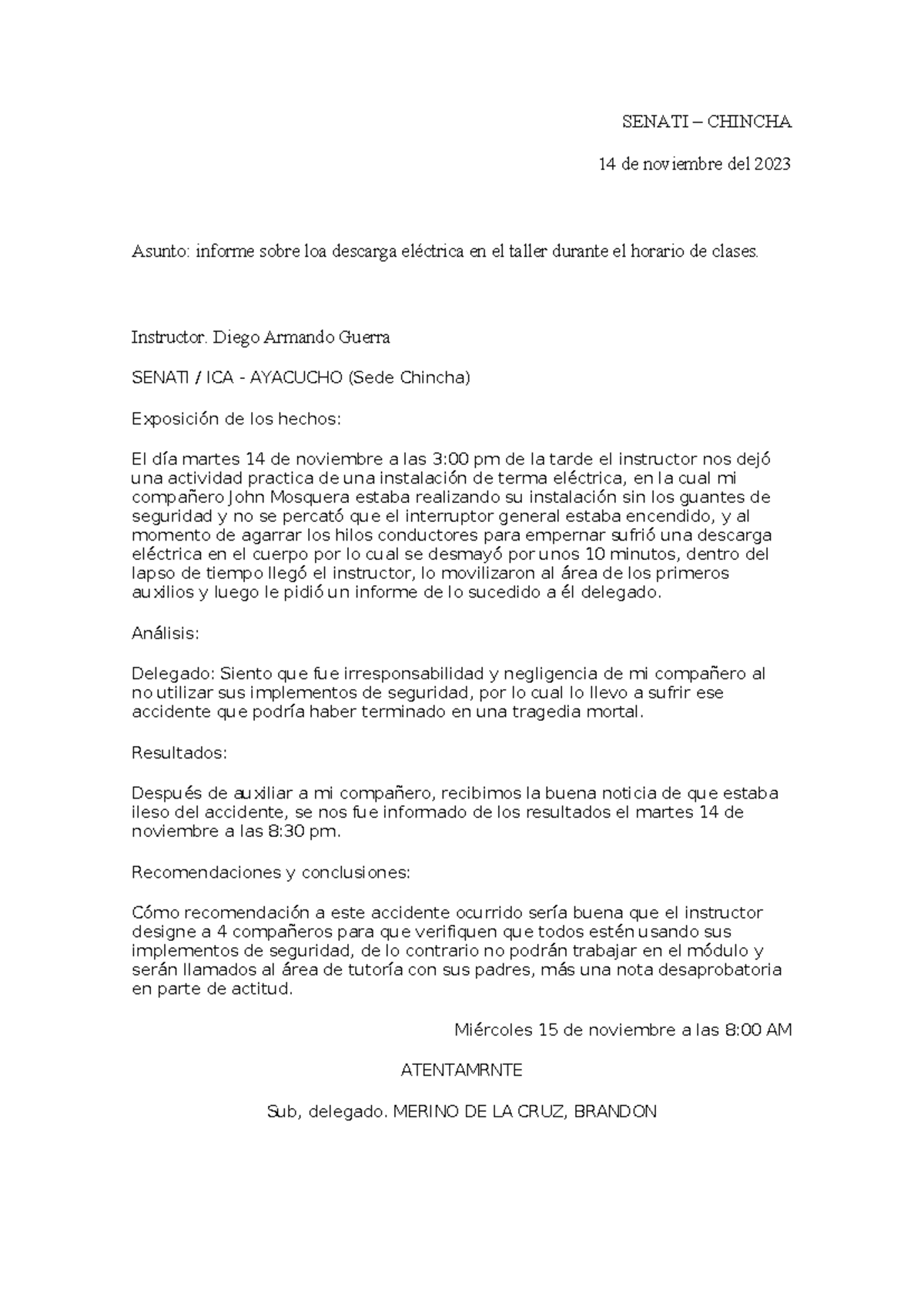 Senati grupo 01 - APUNTES DE ACTIVIDAD - SENATI – CHINCHA 14 de ...
