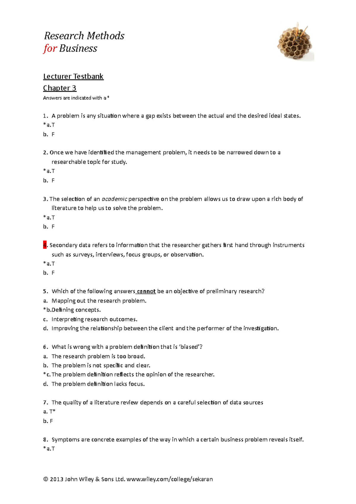 Ch 3 questions aasd asaasd - Lecturer Testbank Chapter 3 Answers are ...