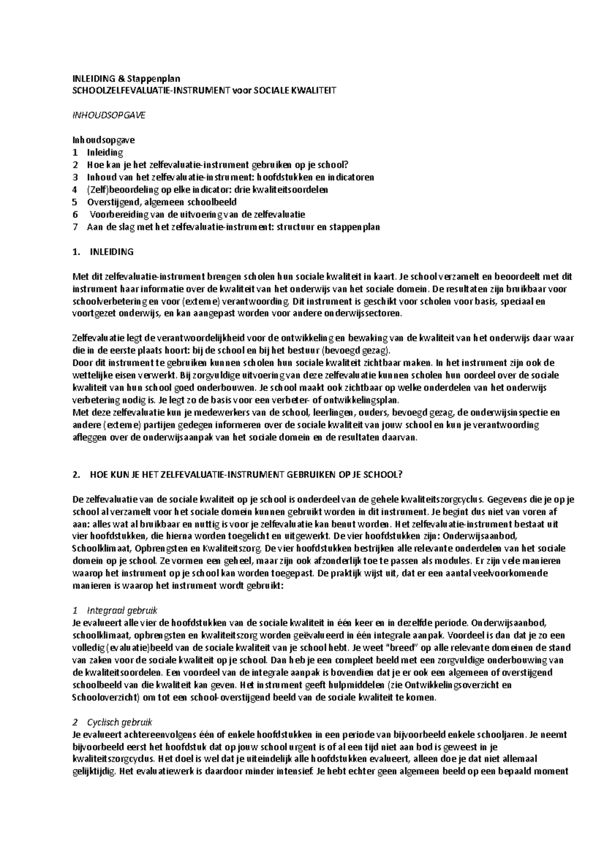 Stappenplan en werkwijzer Sociale Kwaliteit def 1 1 - INLEIDING ...