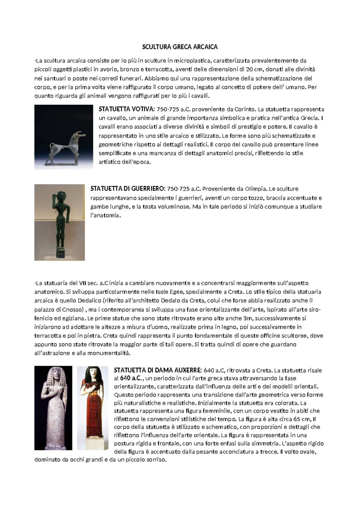 Scultura Greca Arcaica - SCULTURA GRECA ARCAICA -La scultura arcaica ...