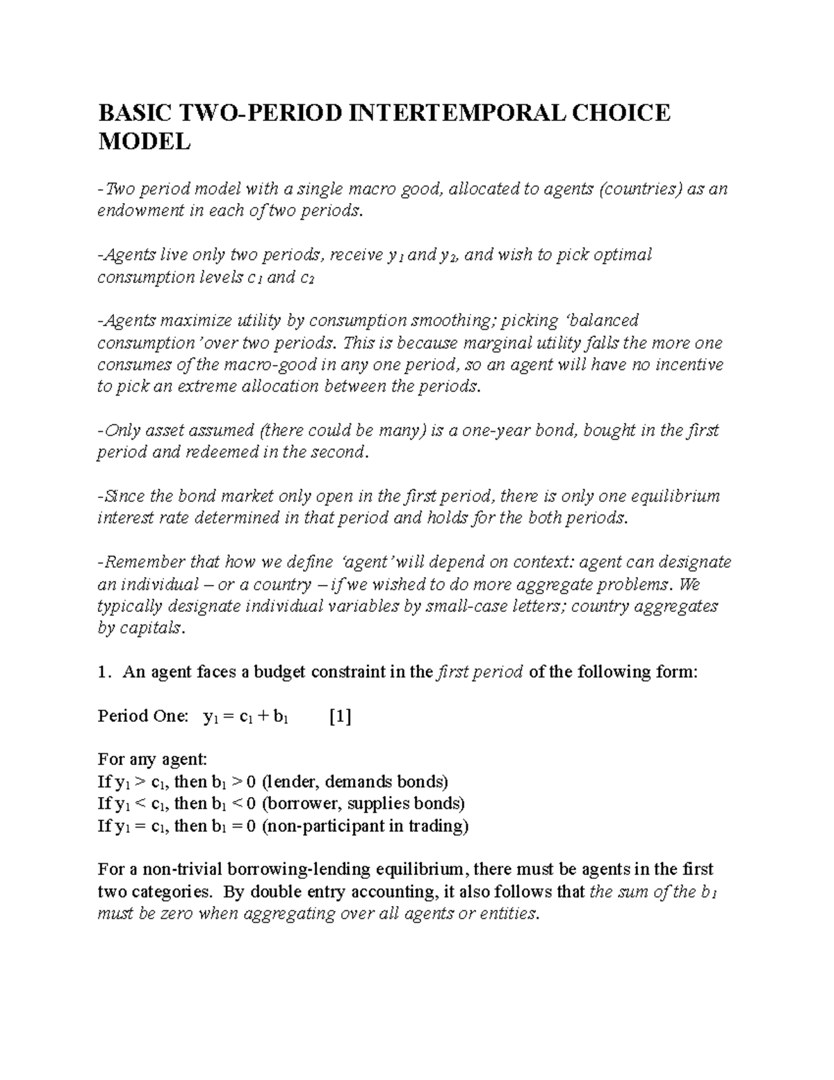 Chapter 4 intertemporal choice docx - BASIC TWO-PERIOD INTERTEMPORAL ...