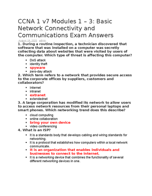 Ccnav 2 Modules 14 15 answers - CCNA 2 v7 Modules 14 – 16: Routing Concepts and Configuration ...