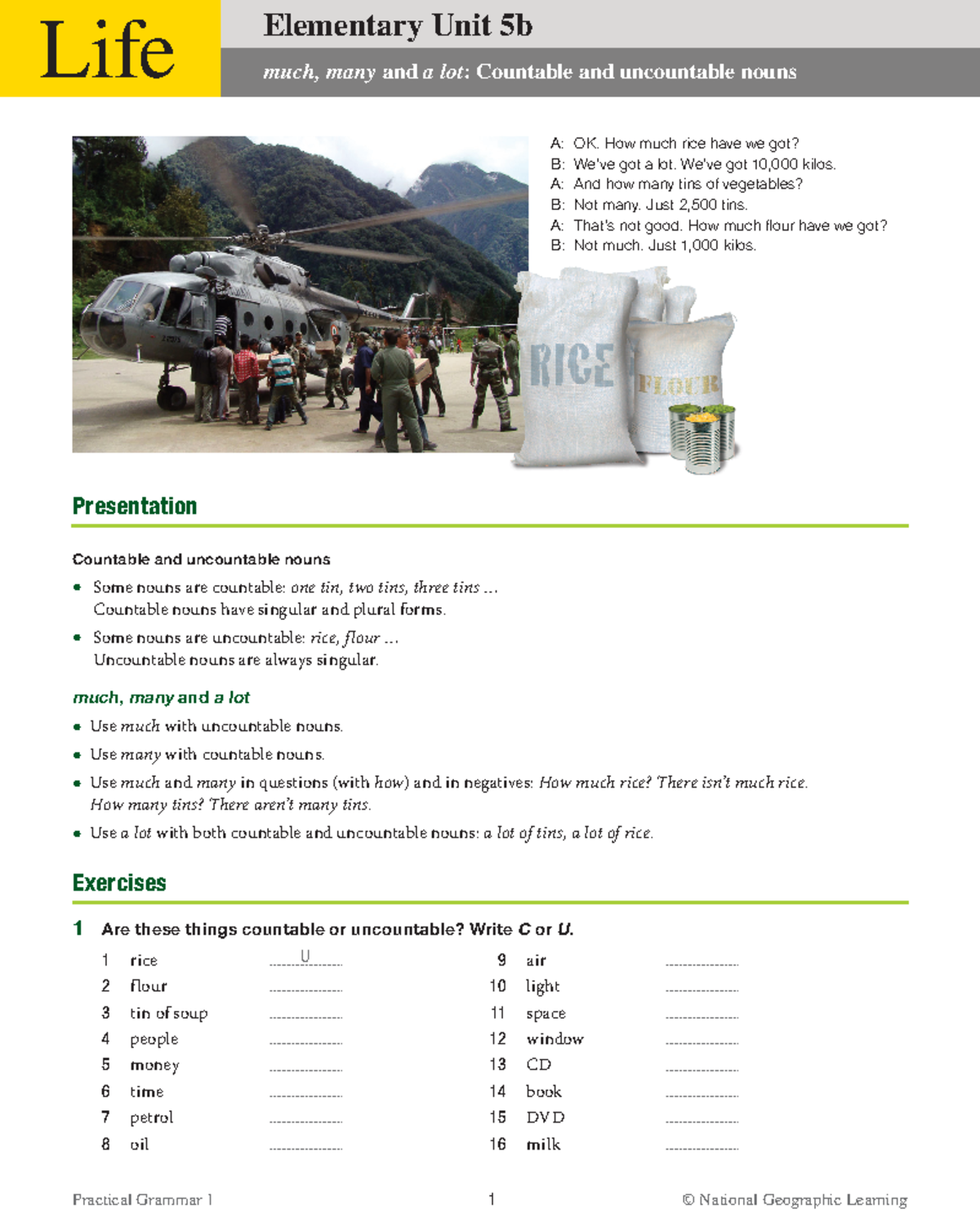 Elementary Unit 5b - preparacion del tema - ####### Practical Grammar 1 ...